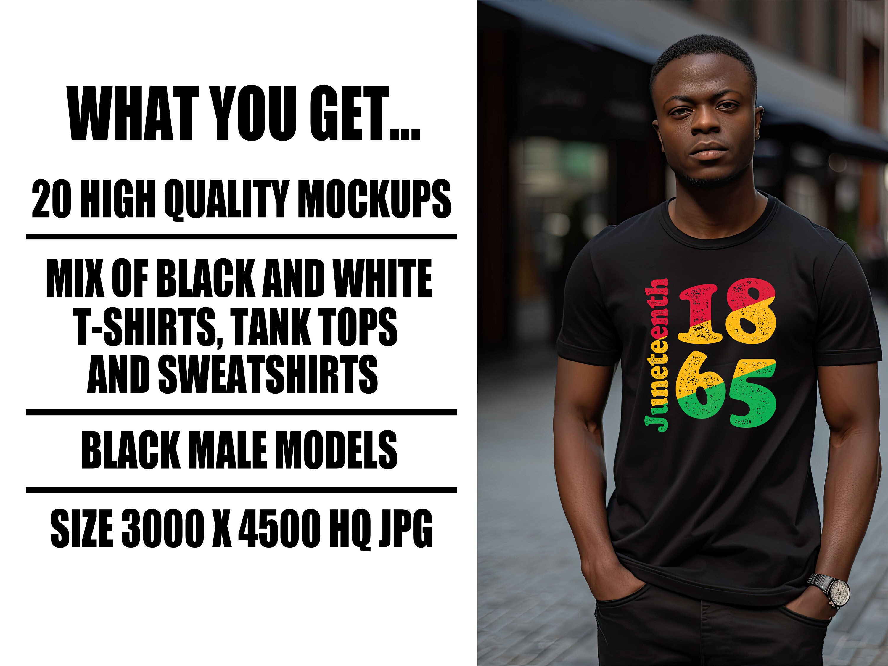 Juneteenth Mockup Man Juneteenth Mockup Bundle Juneteenth Mockup Black ...