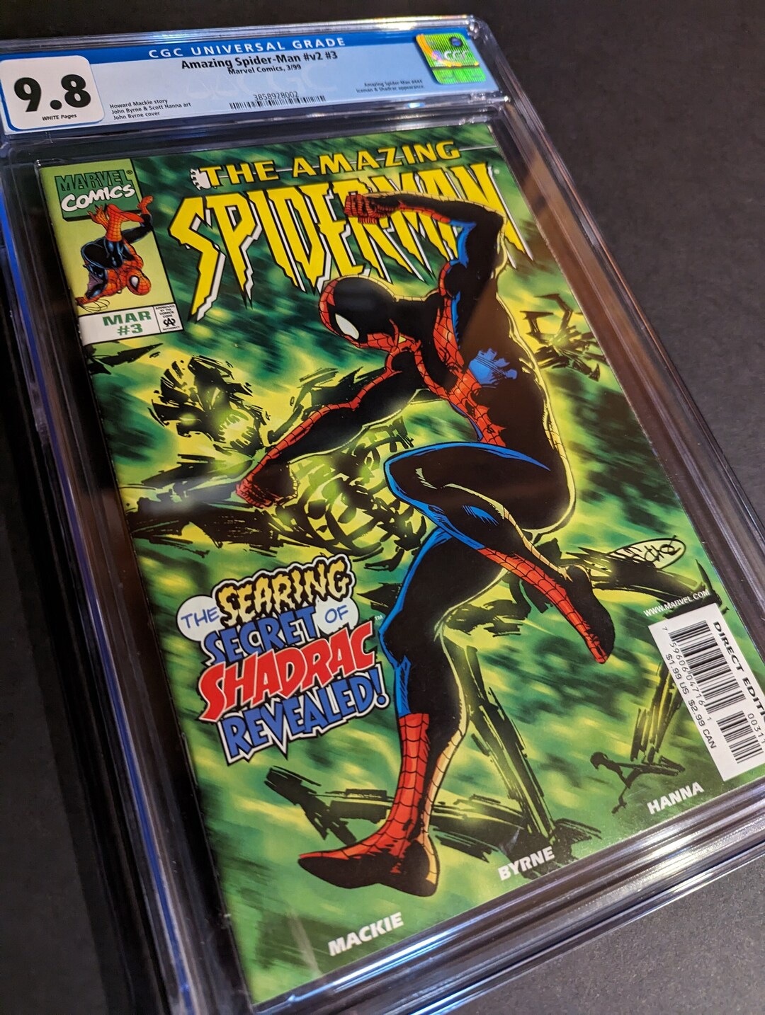 CGC Slab 9.8 Amazing Spider-man Issue V2 3 WHITE PAGES Amazing Spider ...