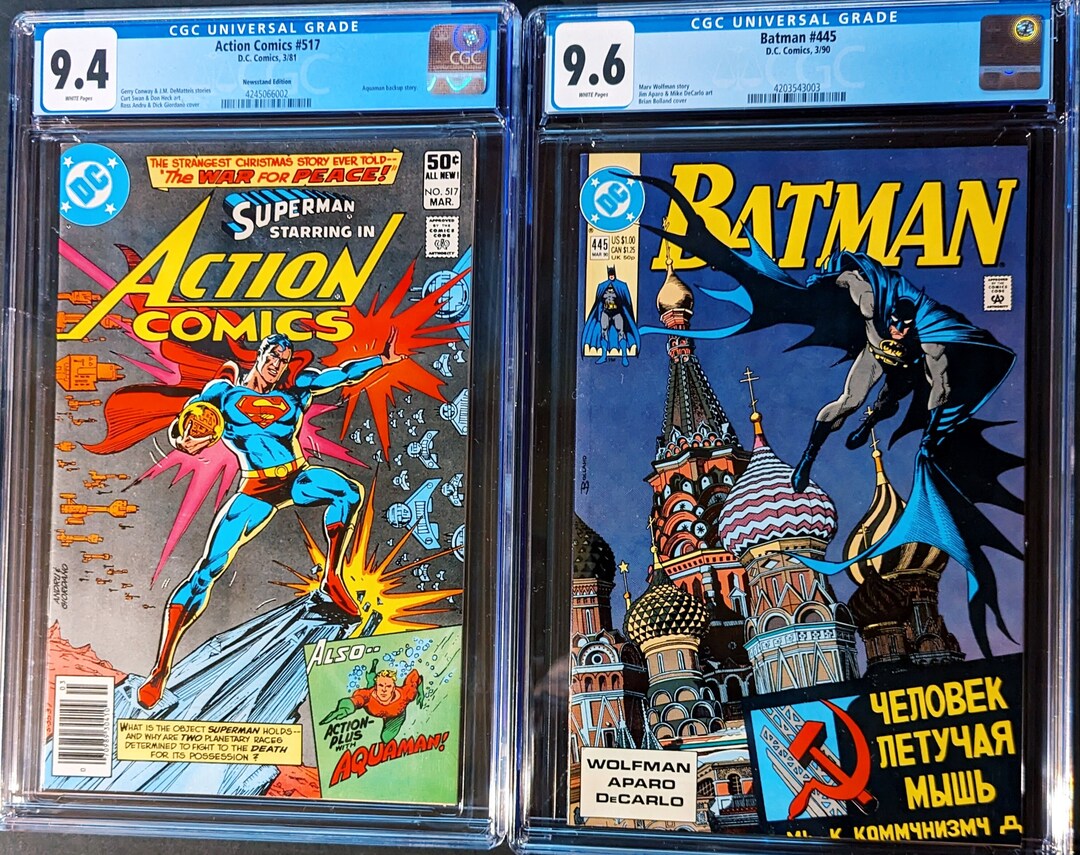 CGC Slab Bundle 9.6 Batman, 9.4 Action Comics: Superman Two CGC Graded ...