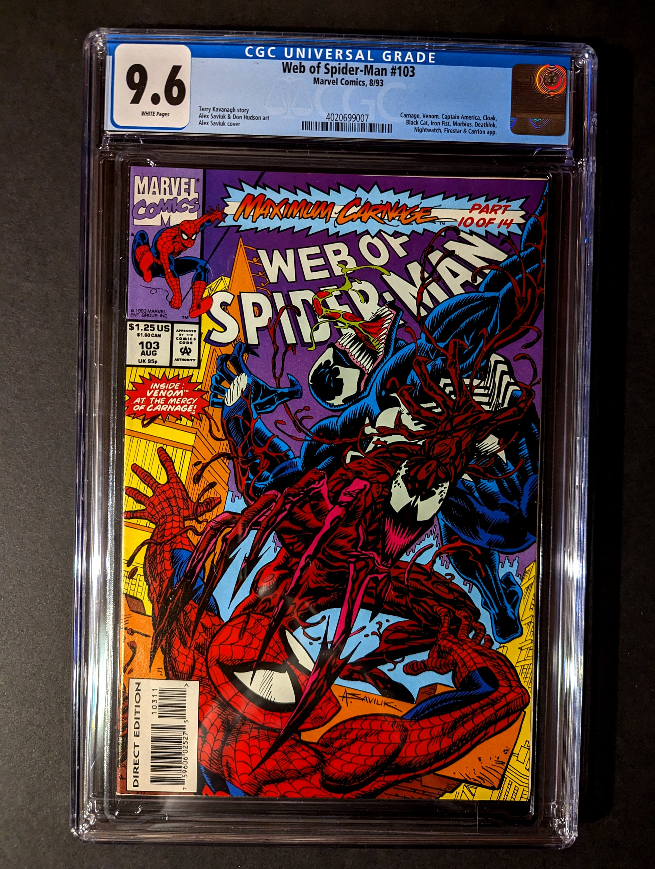 CGC 9.6 Web of Spider-man Slab Issue 103 - Etsy