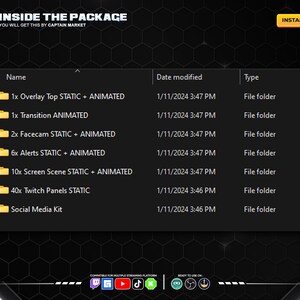 B&W Venom Animated Stream Overlay Package for Twitch,youtube,kick ...
