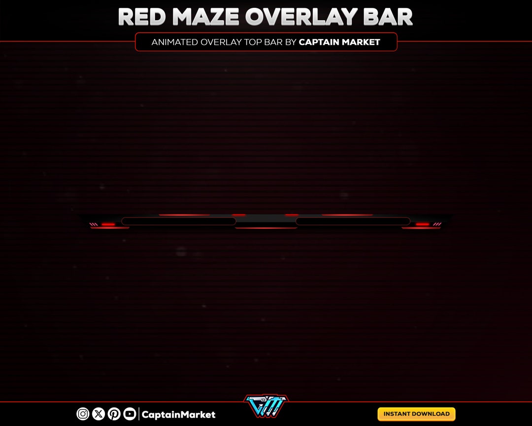 RED Animated Overlay Label Bar Red Maze Clean Animated Stream Overlay ...