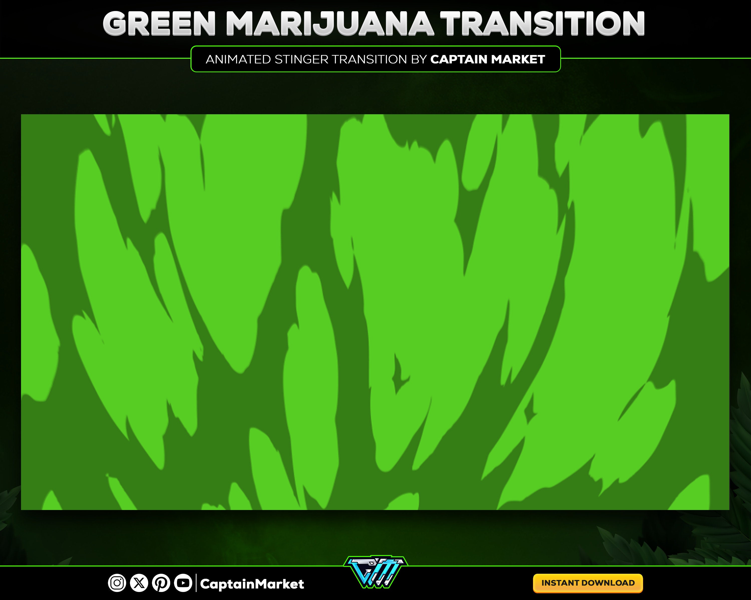 Green Animated Transition Marijuana Twitch Transition Forest Animated ...