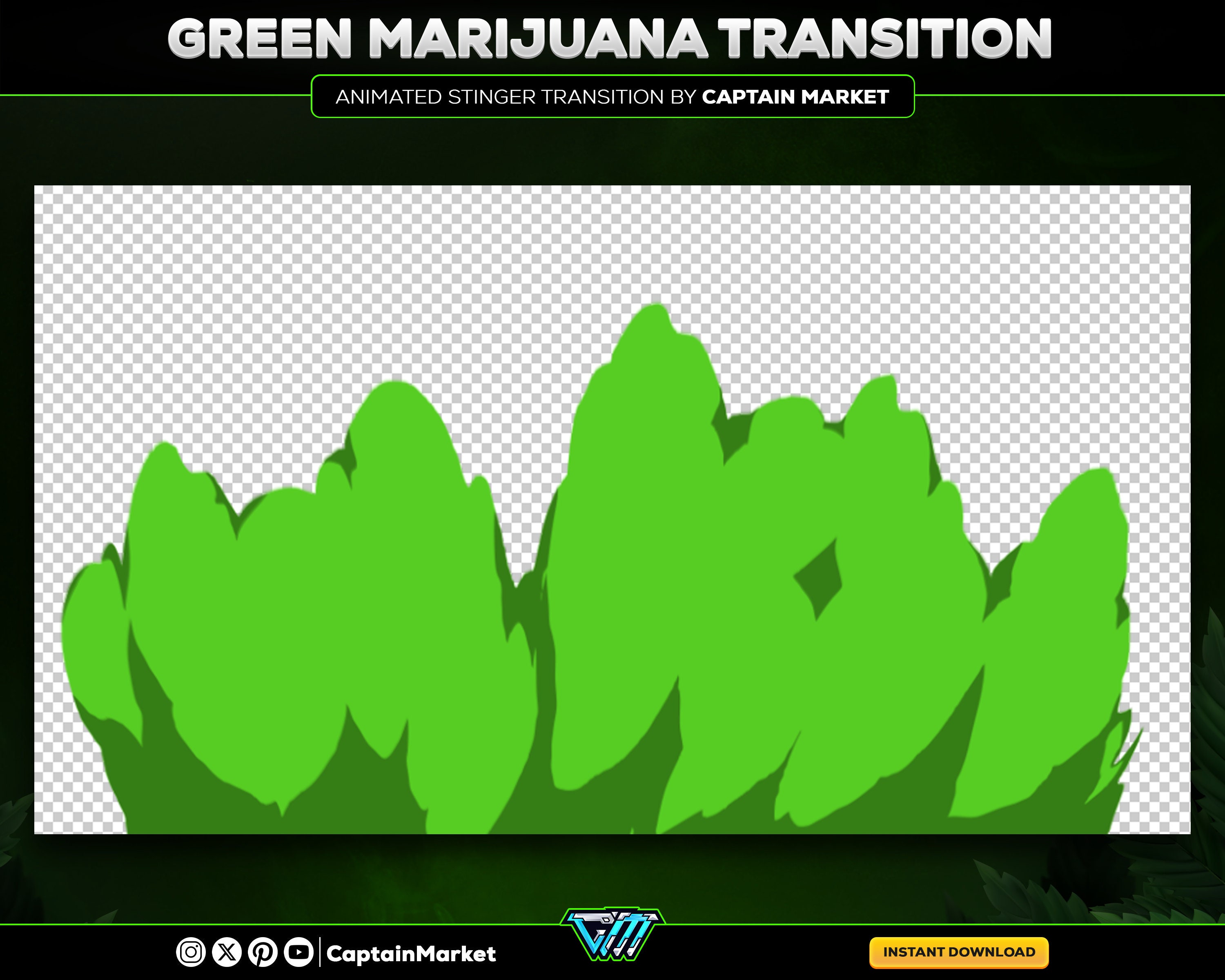 Green Animated Transition Marijuana Twitch Transition Forest Animated ...