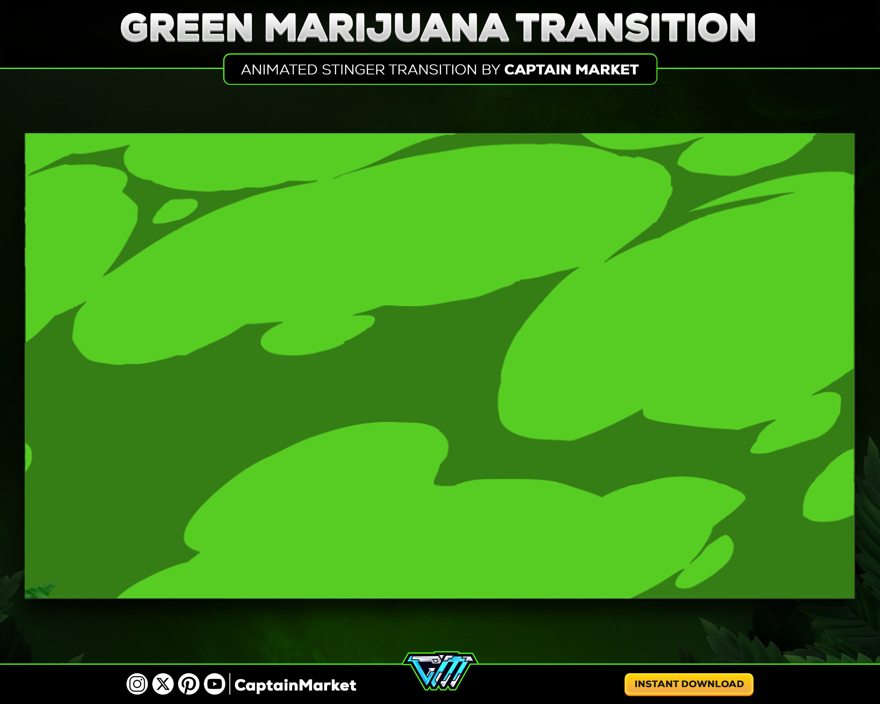 Green Animated Transition Marijuana Twitch Transition Forest Animated ...