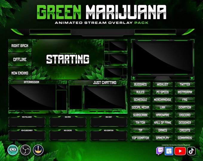 420 Themed Profile Panel Package - Etsy Canada