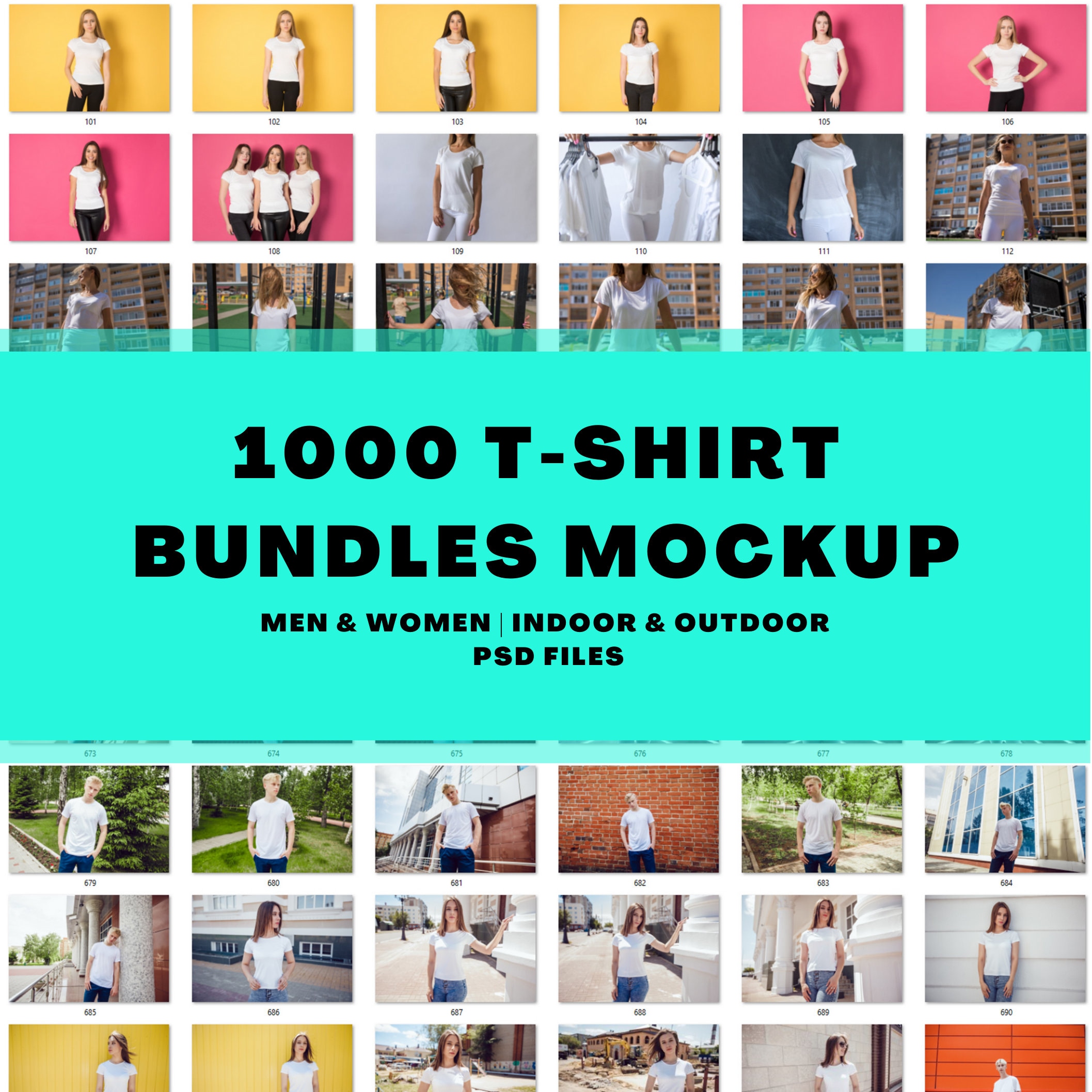 1000 Templates T-shirt Mockup Bundles Outdoor and Indoor - Etsy