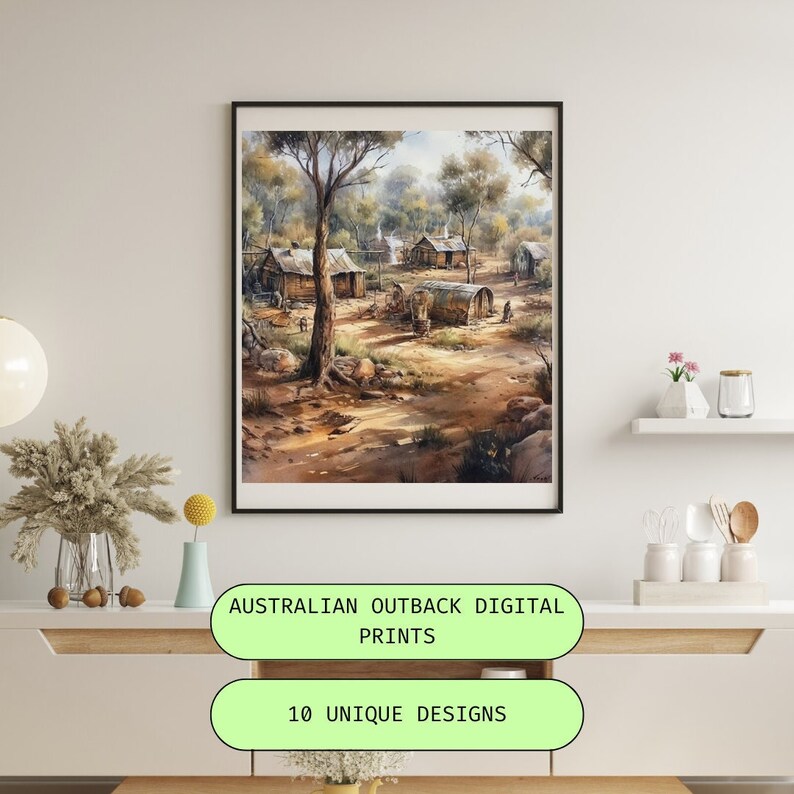 10 Pack Australian Outback Watercolour Digital Downloads, High Quality ...
