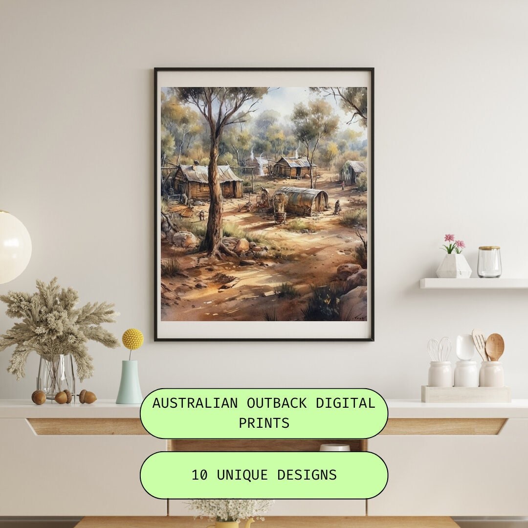 10 Pack Australian Outback Watercolour Digital Downloads, High Quality ...