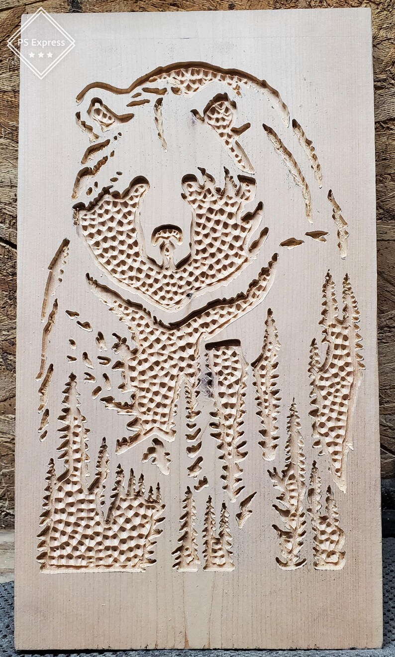 Wood Bear Sign Custom Freehand Carved - Etsy