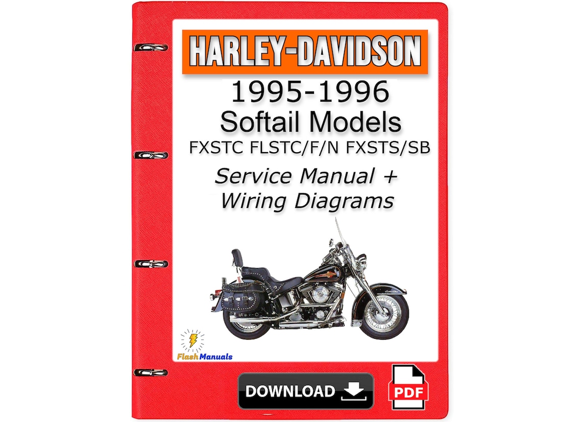 1995-1996 Harley Davidson Softail Models Service Repair Manual + Wiring ...