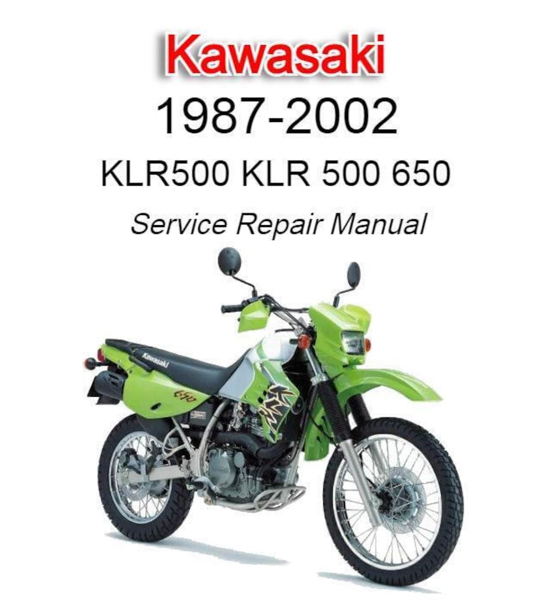 Kawasaki KLR500 KLR 500 650 1987-2002 Service Repair Manual - USB or CD - Etsy