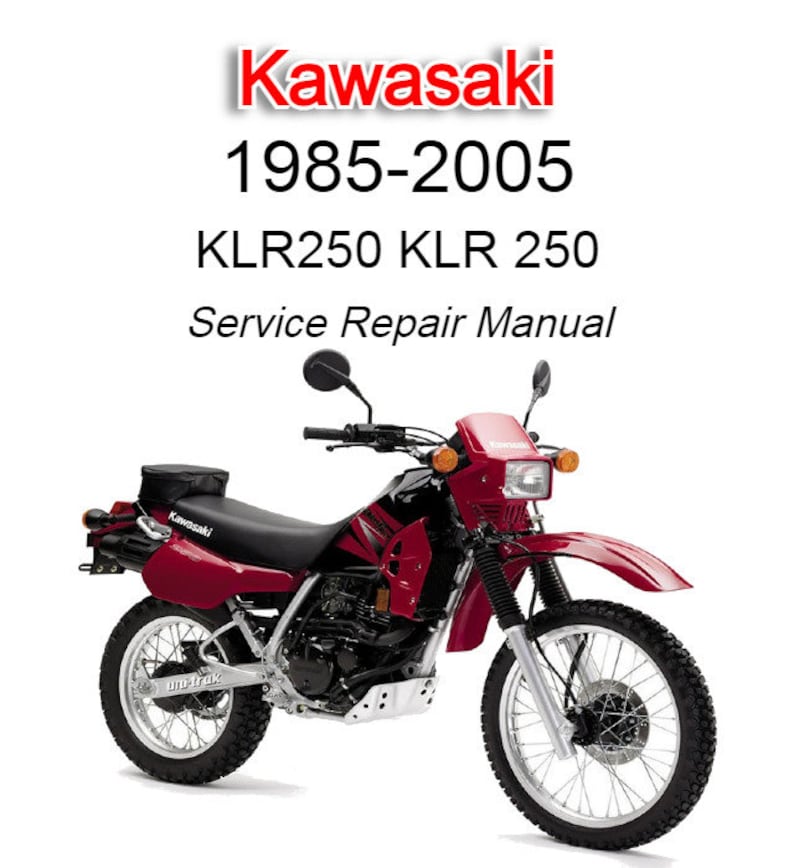 Kawasaki KLR250 KLR 250 1985-2005 Service Repair Manual - USB or CD - Etsy
