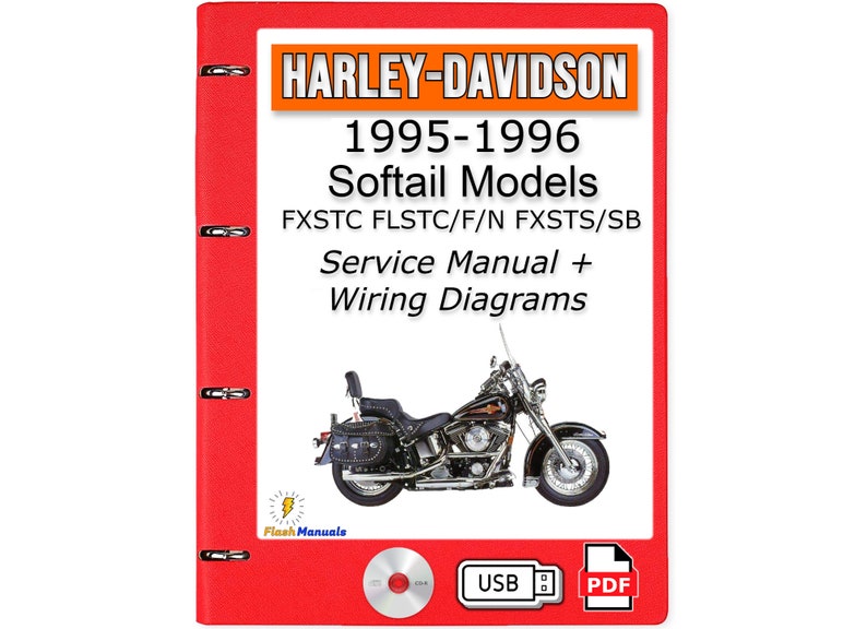 1995 1996 Harley Davidson Softail Models Service Repair Manual Wiring