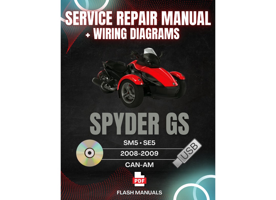 Can-am SPYDER GS SM5 SE5 2008-2009 Service Repair Manual - Usb or CD - Etsy