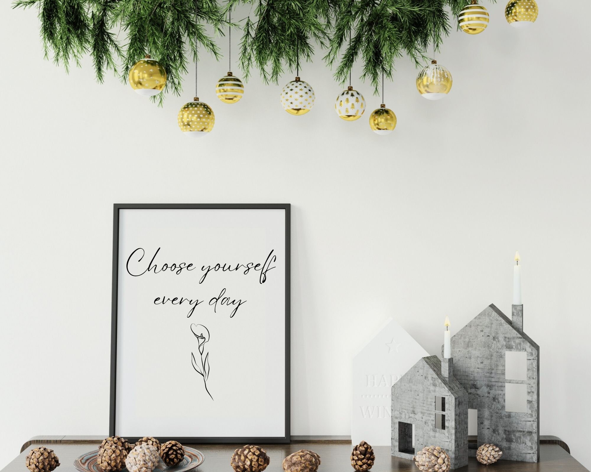 Self-love Positive Affirmation Printable Wall Art Motivational Quote ...