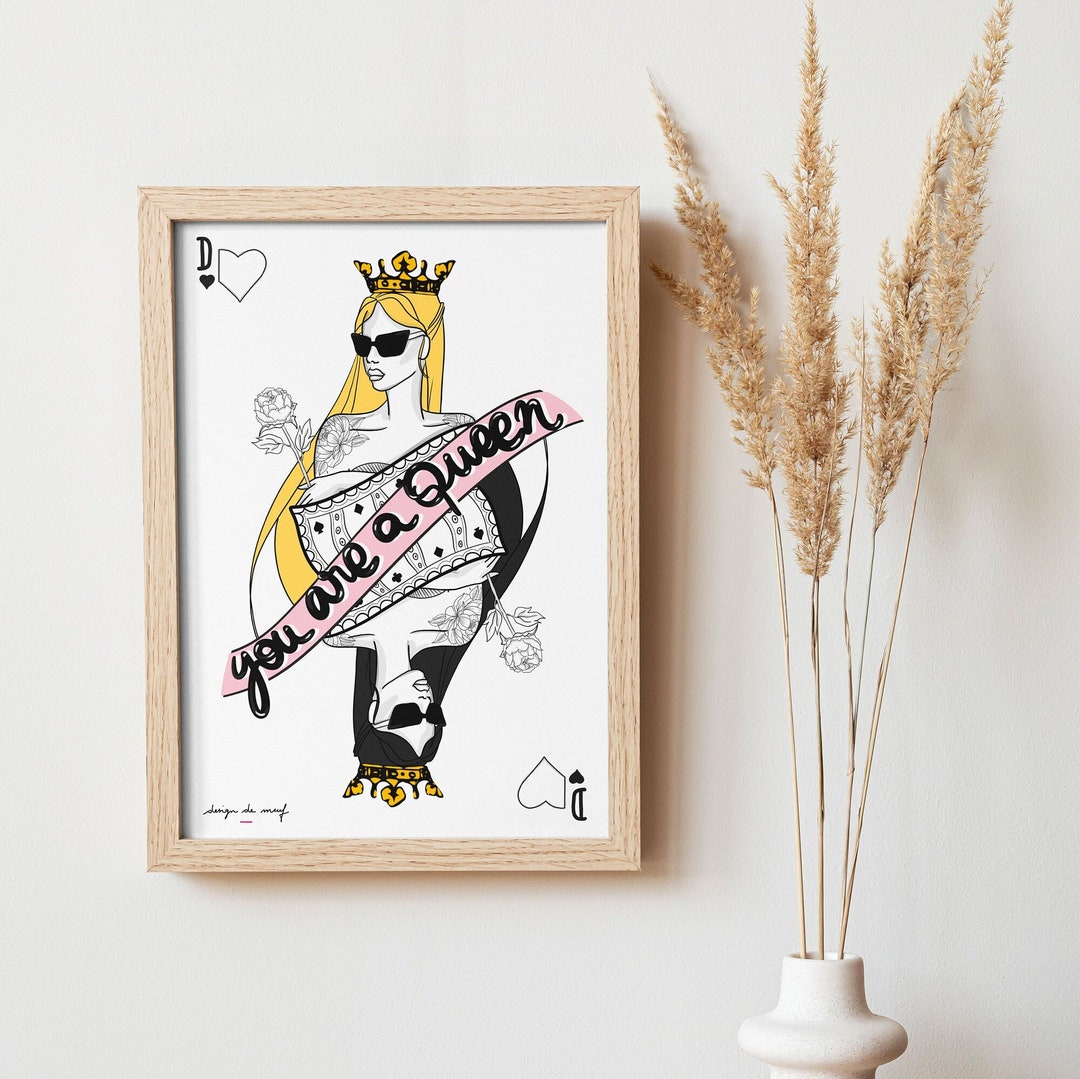 You Are a Queen Poster and Card - Etsy