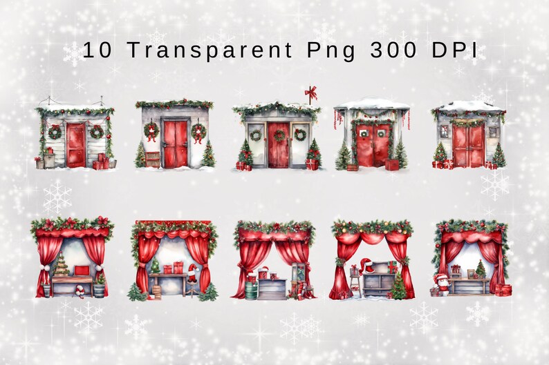 Christmas North Pole Clipart PNG Christmas Photobooth - Etsy