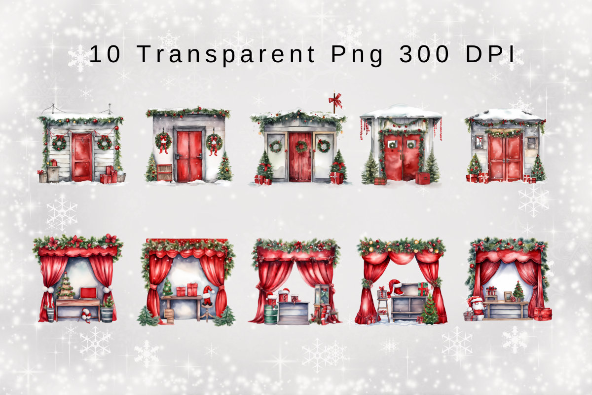 Christmas North Pole Clipart PNG Christmas Photobooth - Etsy