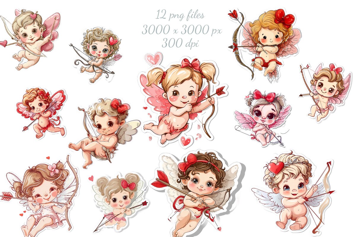 Cupid's Arrow, Valentine's Day Clipart, Love Clipart, Digital ...