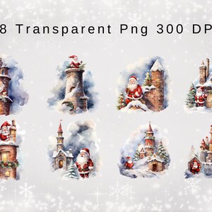 Santa Chimney Clipart , Christmas Clipart , Christmas Clipart PNG ...