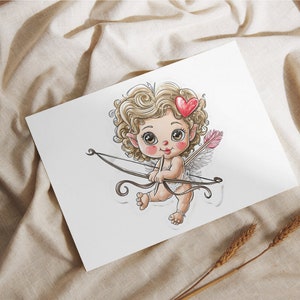 Cupid's Arrow, Valentine's Day Clipart, Love Clipart, Digital ...