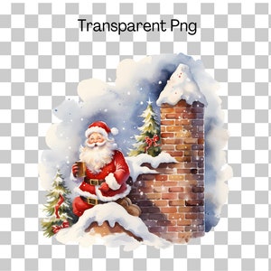 Santa Chimney Clipart , Christmas Clipart , Christmas Clipart PNG ...