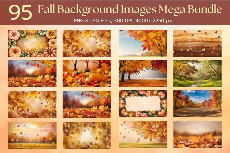 Fall Background Images, Autumn Backdrop Decor, Photoshop Overlay, Photo ...