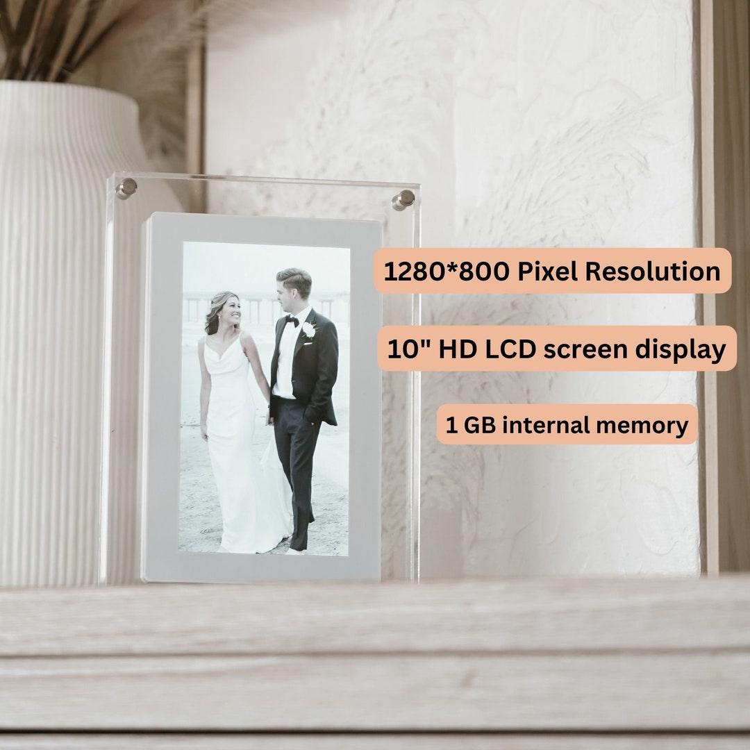 Acrylic Motion Frame| 10" Inch Video Picture Frame |wedding Anniversary ...