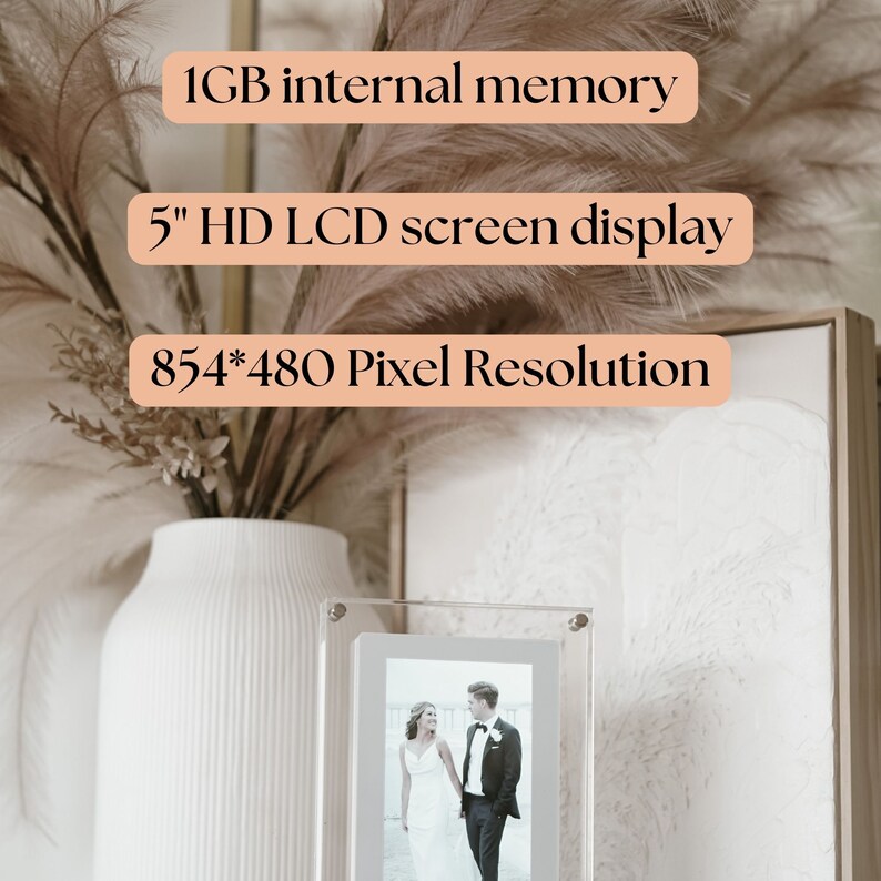 Acrylic Motion Video Frame Full HD| 5" Inch Video Picture Frame ...
