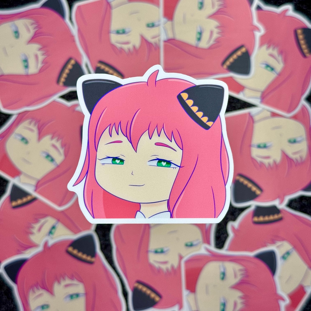 Smug Anya Forger Chibi Sticker Holographic Matte Sxf Anime - Etsy