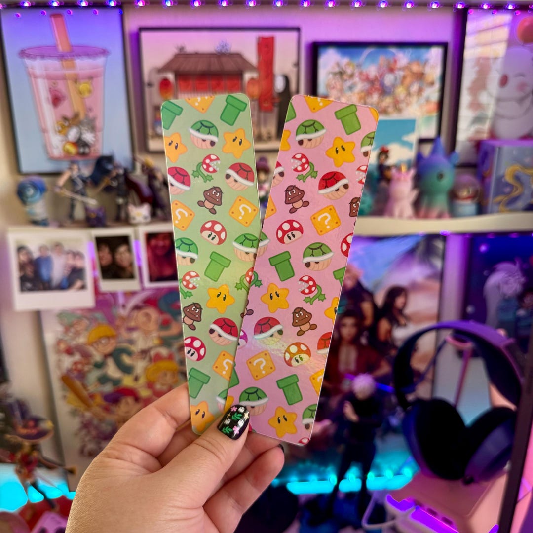 Retro Game Pattern Bookmark • Sturdy, Double Sided Print, Laminated - Etsy