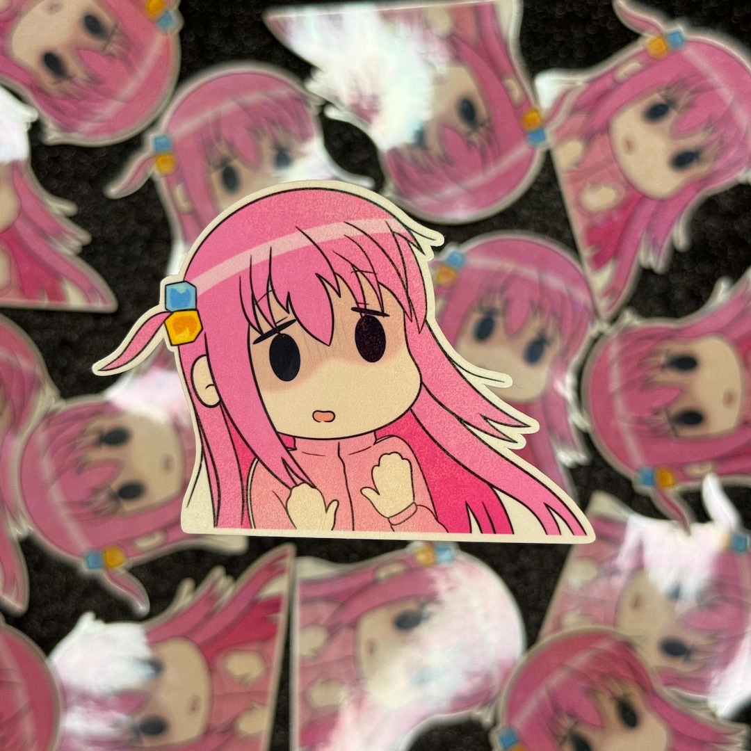 Hitori Gotoh Bocchi Shimmery Sticker • Holographic Btr Anime - Etsy