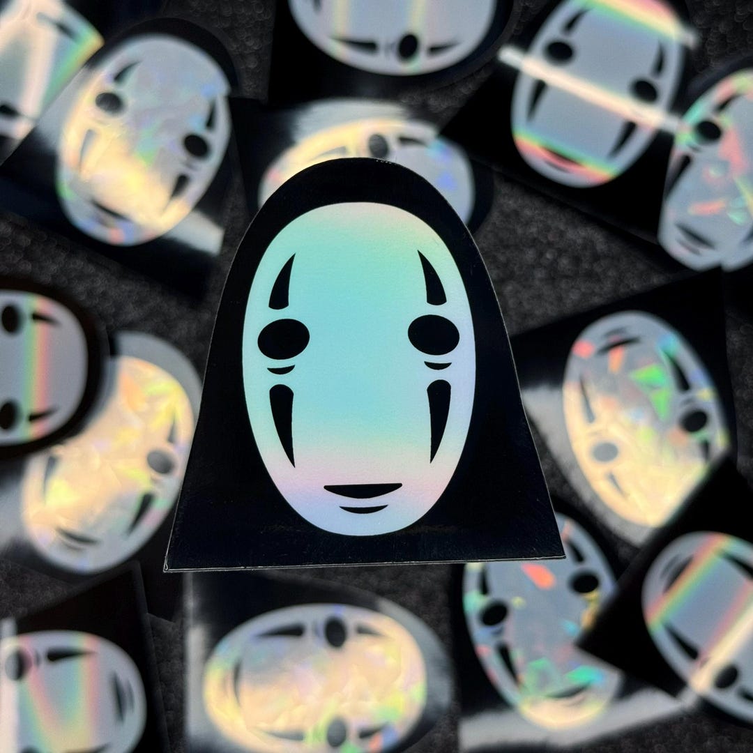 Faceless Spirit Holographic Peeker Sticker - Etsy