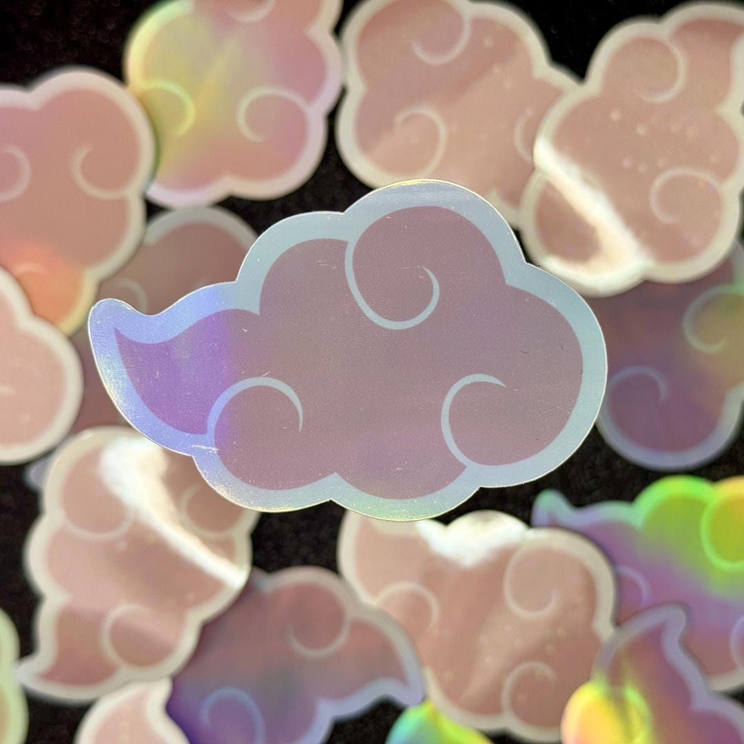 Pink Akatsuki Holographic/shimmery Sticker - Etsy