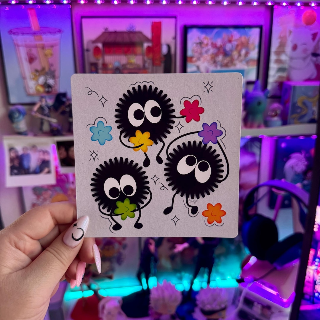 Soot Dust Sprites Art Print Mini 5x5 Inches Matte Cardstock Printed ...