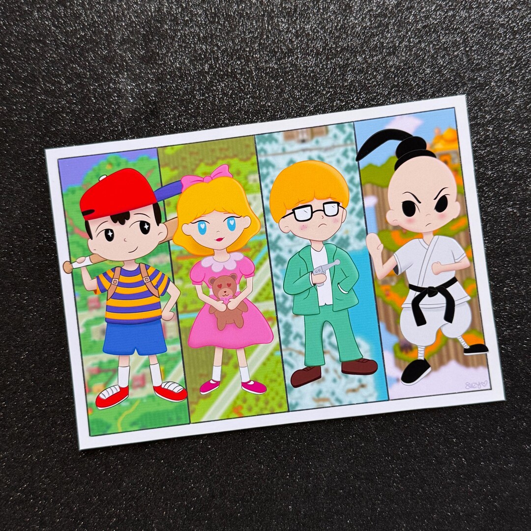 Earthbound Mother 2 Fan Art Print 5”x7” • Retro JRPG Wall Decor Ness ...