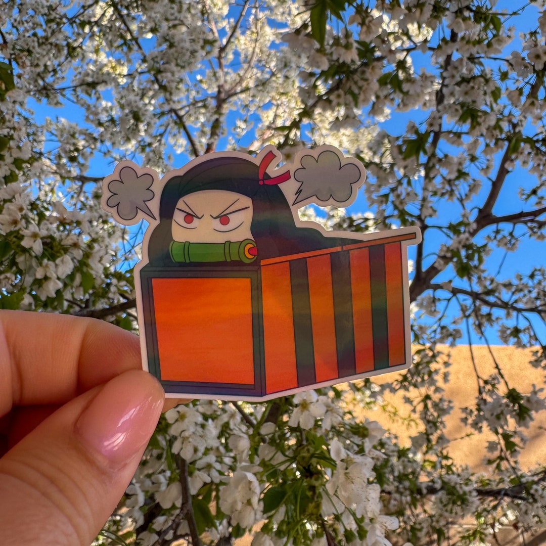 Angy Nezuko Holographic Sticker - Etsy