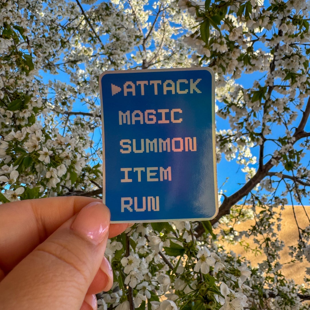 Classic Fantasy Battle JRPG Menu Holographic Sticker - Etsy