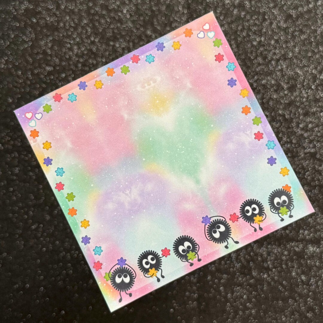 Black Dust Sprites Konpeito Notepad • Tear Away Non-sticky 3.5"x3.5 ...