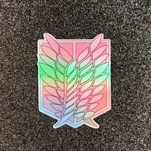 AOT Scouts Regiment Pink Holographic Sticker - Etsy