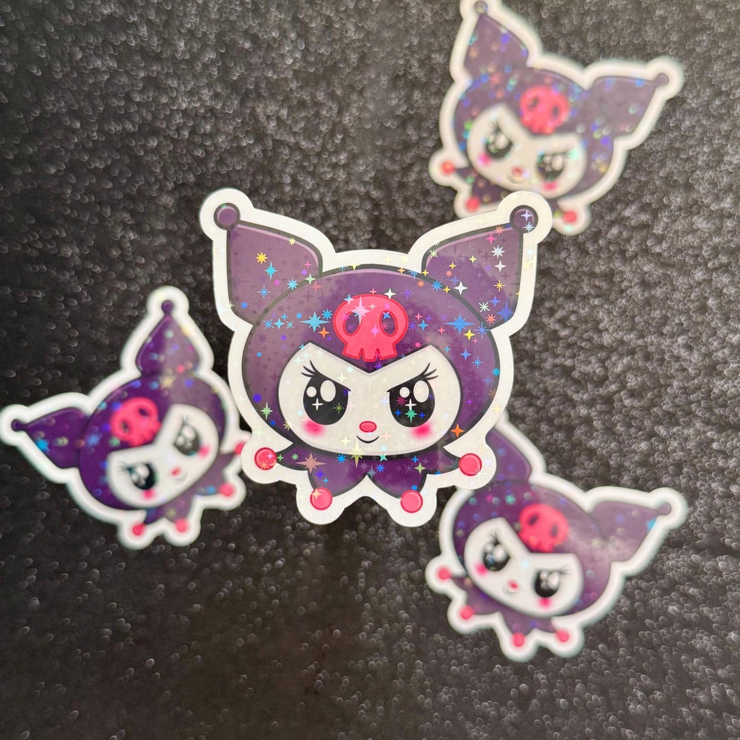 Kawaii Cute Dark Rabbit Sticker • Starry Holo - Etsy