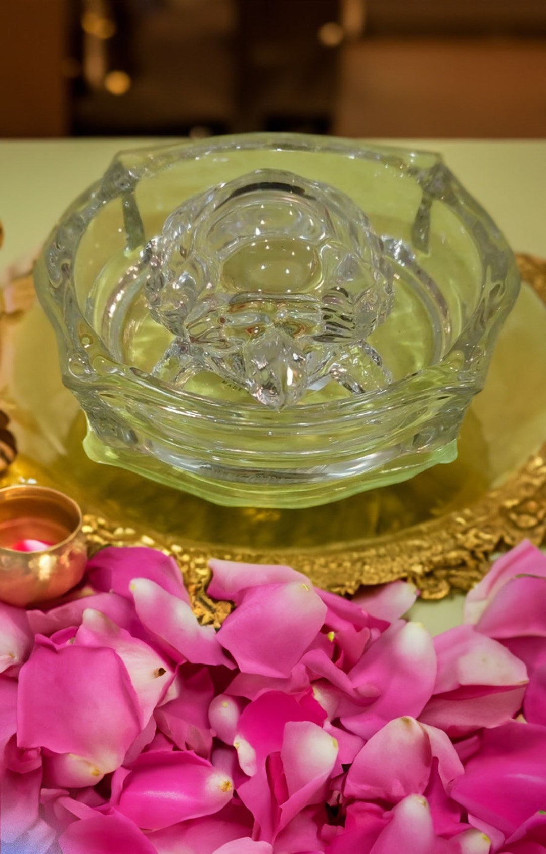 Feng Shui Turtle Vastu Crystal Turtle Tortoise With Sampurn - Etsy