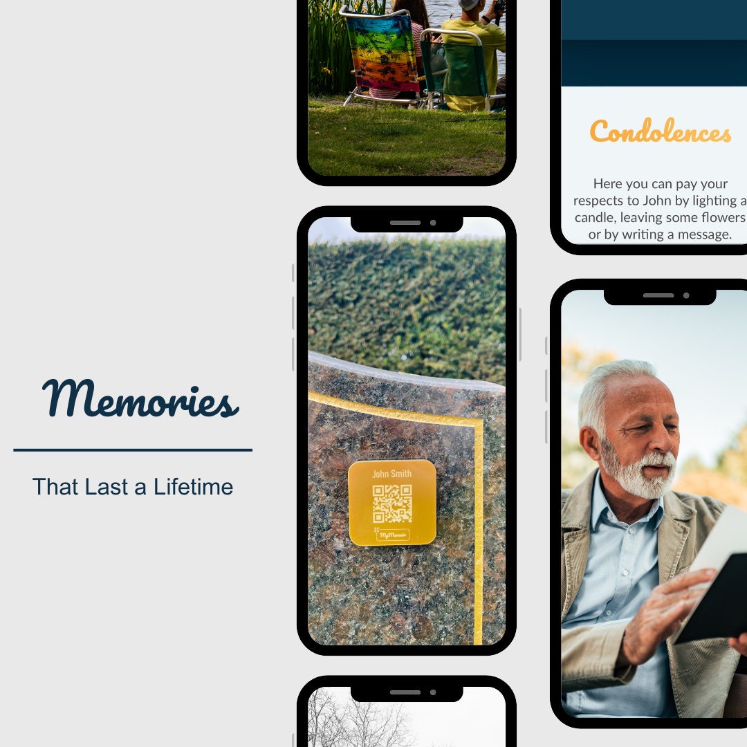 Memorial Webpage and QR Code Memorial Plaque for Loved One's Headstone ...