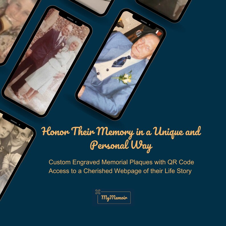 Memorial Page & QR Code Memorial Plaque Display Stories - Etsy