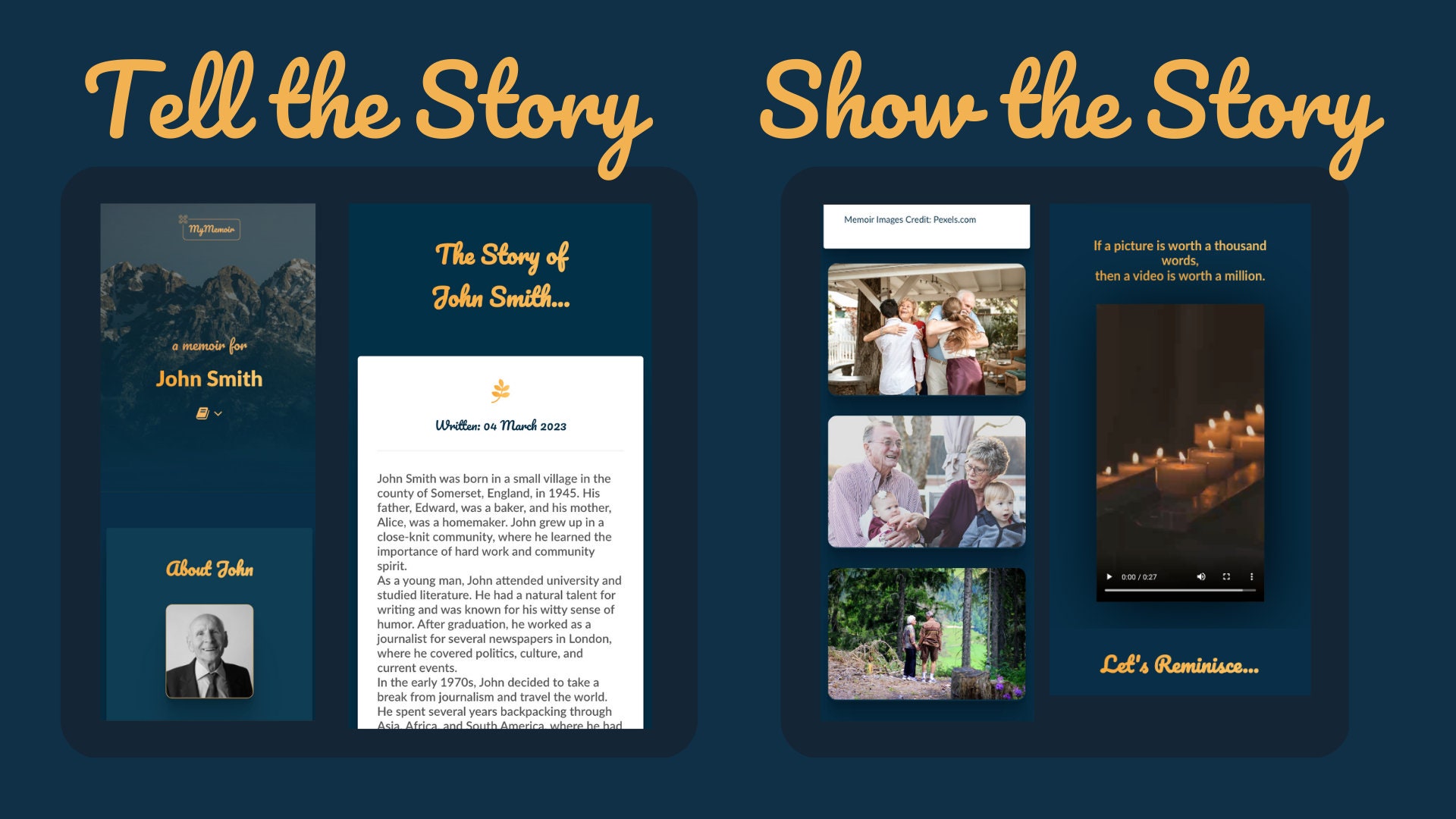 Memorial Webpage and QR Code Memorial Plaque for Loved One's Headstone ...