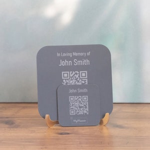 Memorial Webpage and QR Code Memorial Plaque for Loved One's Headstone ...