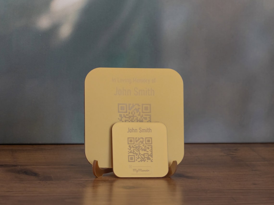 Memorial Webpage and QR Code Memorial Plaque for Loved One's Headstone ...