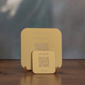 Memorial Webpage and QR Code Memorial Plaque for Loved One's Headstone ...