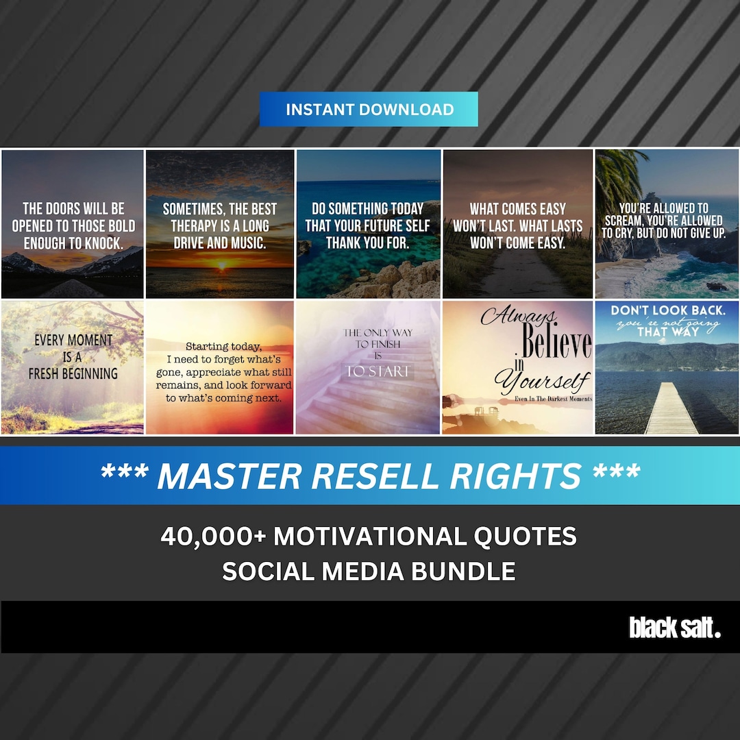Master Resell Rights 40,000 Motivational Quotes Done for You Social ...